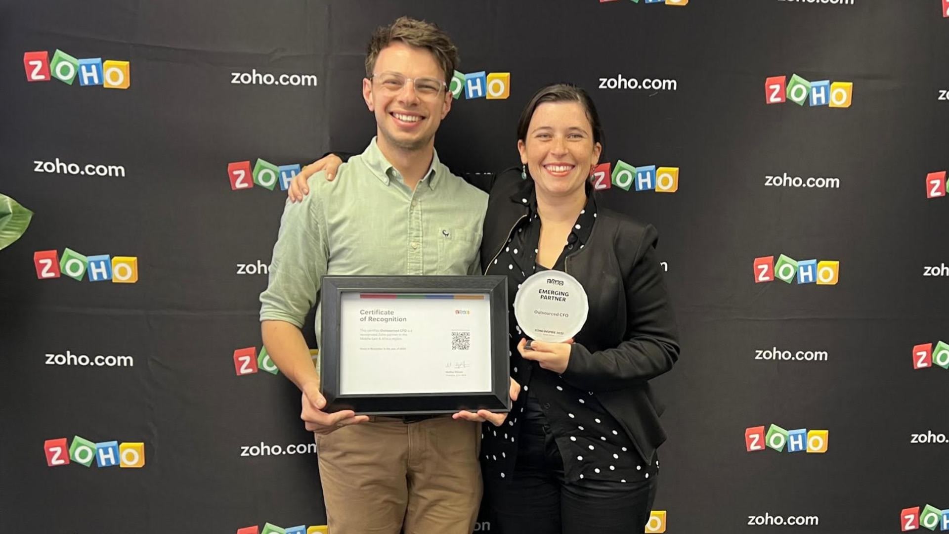Outsourced CFO Wins Award as Zoho Emerging Partner at ‘Zoho Partner ...
